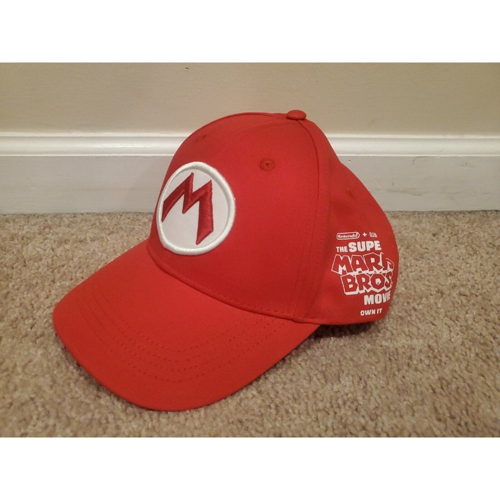 Super Mario Bros. Movie Mario Hat Adjustable Snapback… - Gem